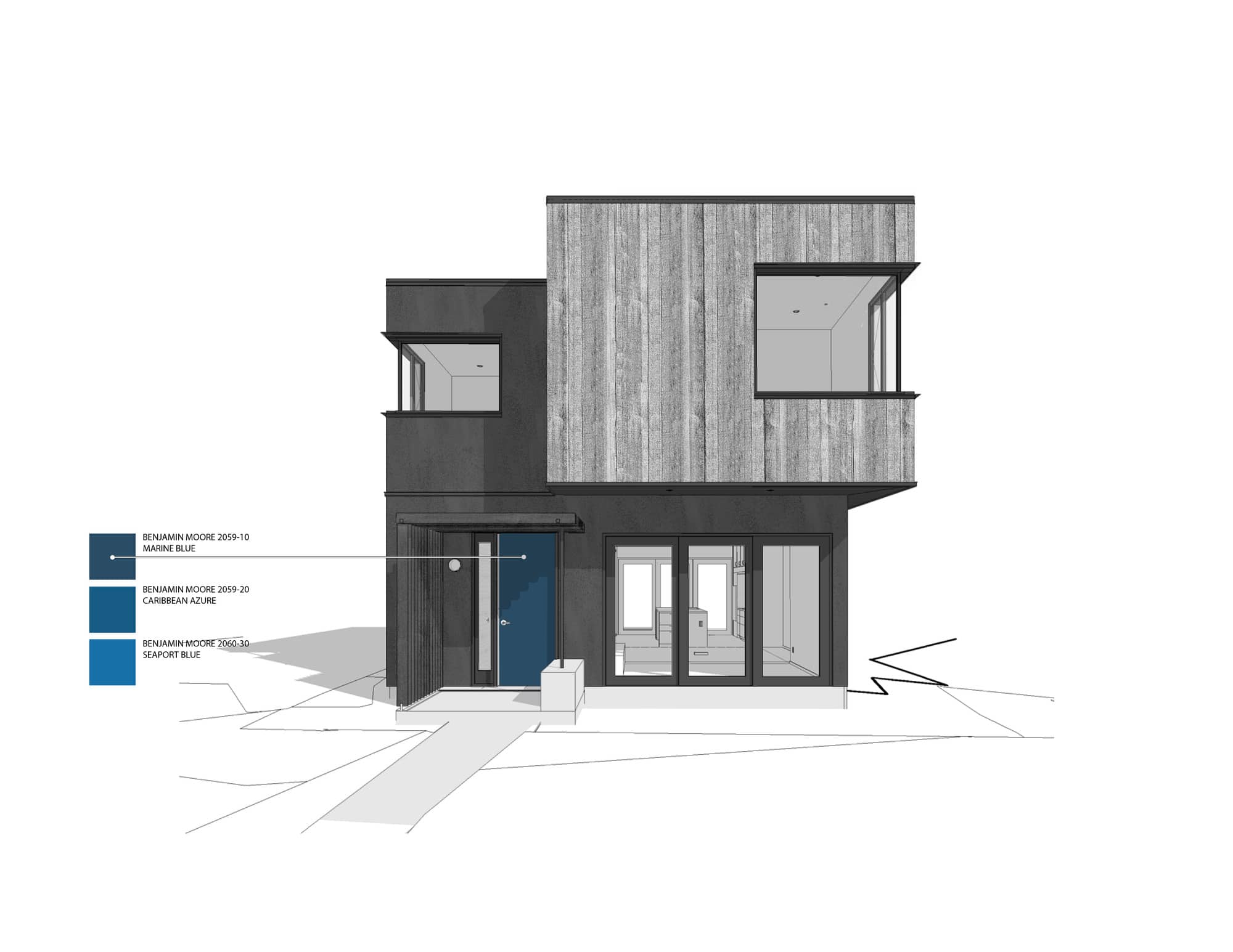 Plano de fachada casa dos pisos | Construye Hogar
